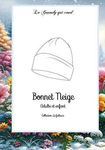 Bonnet Neige "la frileuse" enfant et adulte - Le graouly qui coud